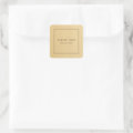 Modern Minimalist Real Estate Golden Square Sticker | Zazzle
