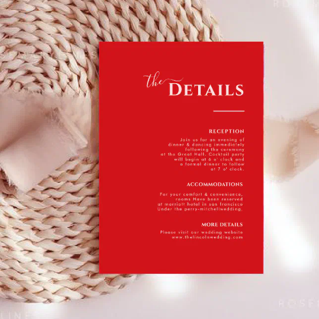 Modern Minimalist Red Enclosure card | Zazzle