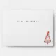 Modern Minimalist Red Festive Christmas Tree Envelope | Zazzle