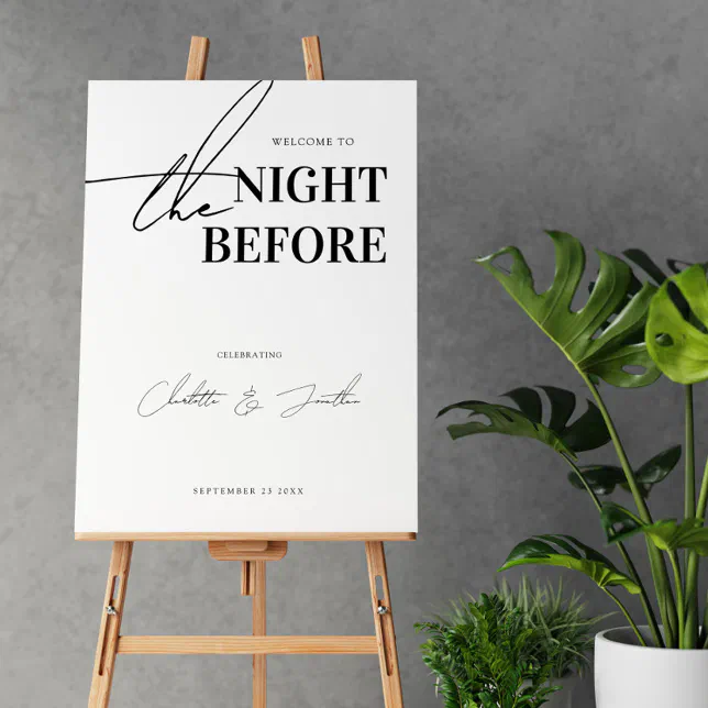 Modern Minimalist Rehearsal Dinner Welcome Sign | Zazzle