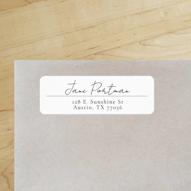 Modern Minimalist | Return Address Label | Zazzle