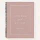 Modern Minimalist Script Blush Pink Wedding Notebook | Zazzle