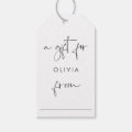 Modern Minimalist Script Display Shower Gift Tags | Zazzle