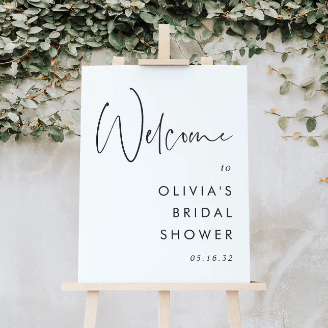 Modern Minimalist Script Event Welcome Sign | Zazzle