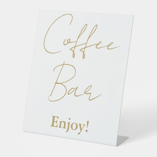 Modern Minimalist Script Wedding Coffee Bar Sign | Zazzle