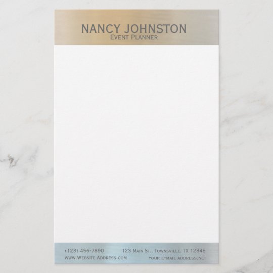 Modern Minimalist Silver Reflection Stationery | Zazzle.com