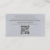 Modern Minimalist Simple Blue QR Code Website Enclosure Card | Zazzle