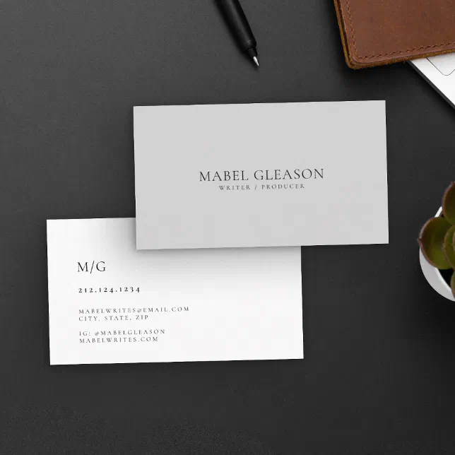 Modern Minimalist Simple Clean Professional Design Business Card | Zazzle
