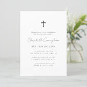 Modern Minimalist Simple Cross Memorial Funeral Invitation | Zazzle