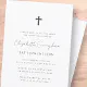 Modern Minimalist Simple Cross Memorial Funeral Invitation | Zazzle