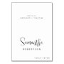 Modern Minimalist Simple Guest Name Place Card | Zazzle