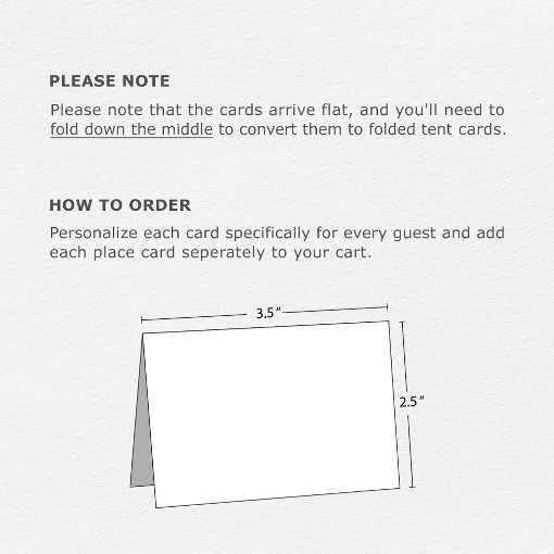 Modern Minimalist Simple Guest Name Place Card | Zazzle