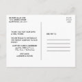 Modern Minimalist Simple Love and Thanks Baby Postcard | Zazzle