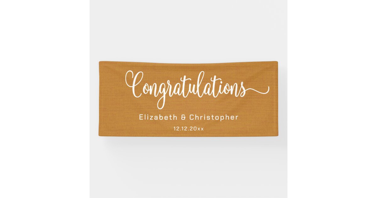 Modern Minimalist Simple Orange Congratulations Banner | Zazzle
