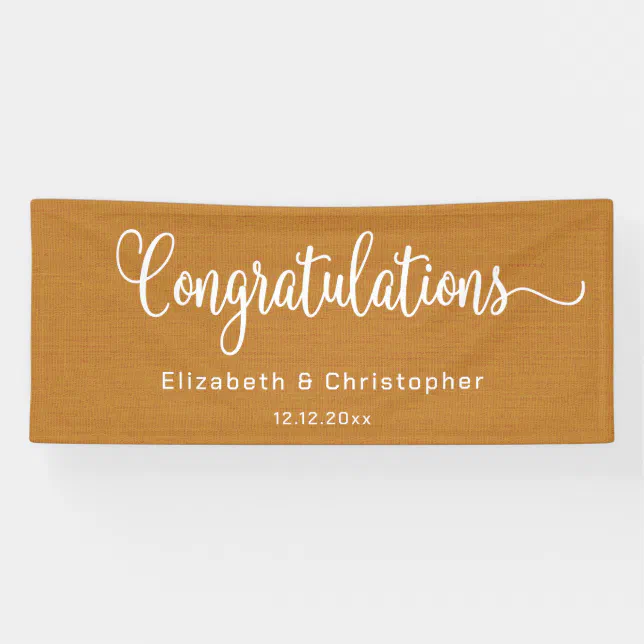 Modern Minimalist Simple Orange Congratulations Banner | Zazzle