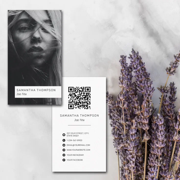 Modern Minimalist Simple Professional Photo Business Card | Zazzle