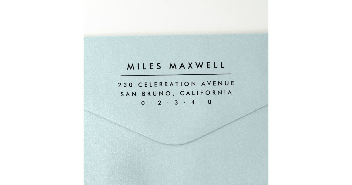 Modern Minimalist | Simple Return Address Self-inking Stamp | Zazzle