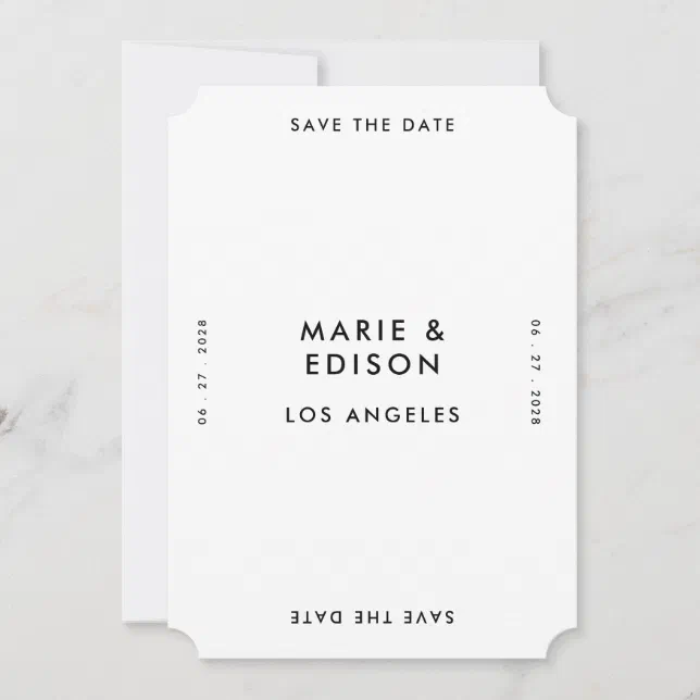 Modern Minimalist Simple Wedding Save the Date Invitation | Zazzle