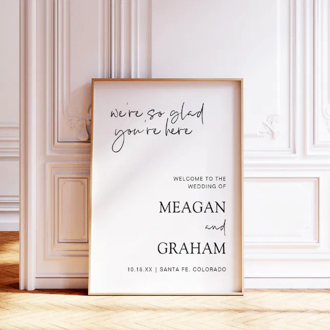 Modern Minimalist Stylish Wedding Welcome Sign | Zazzle