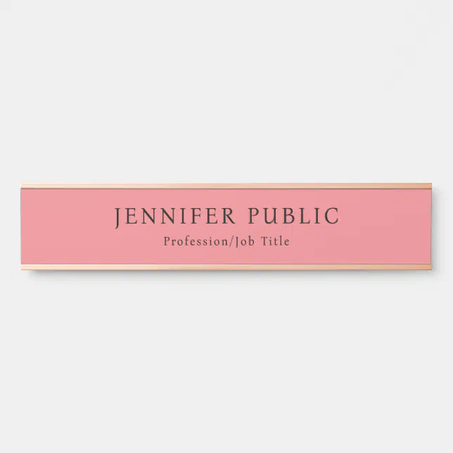 Modern Minimalist Template Elegant Charisma Red Door Sign | Zazzle