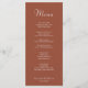 Modern Minimalist Terracotta Flat Menu | Zazzle