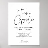 Modern Minimalist Time capsule 1st Birthday sign | Zazzle