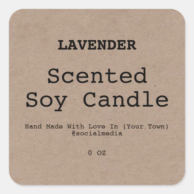 Modern Minimalist Typewriter Text Product Labels | Zazzle