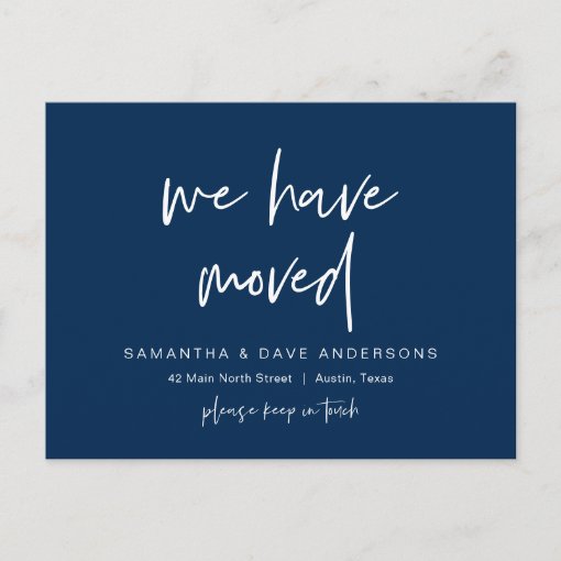 Modern minimalist, We have moved, Announcement Postcard | Zazzle