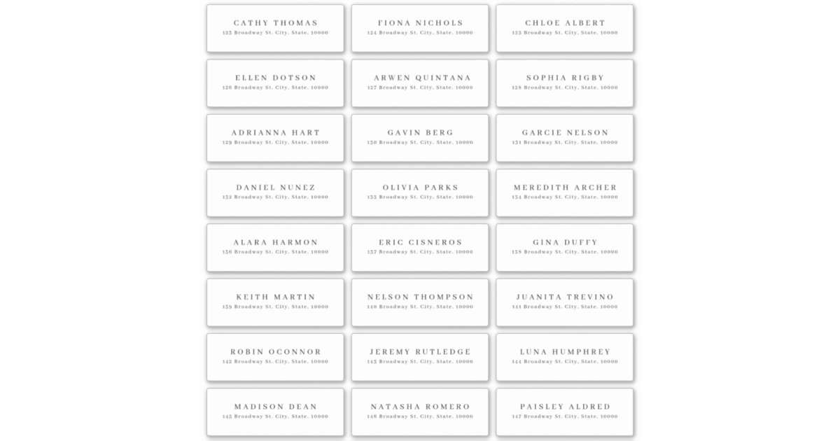 modern minimalist wedding guest address label | Zazzle