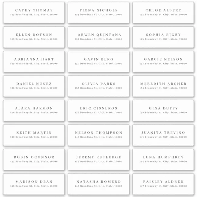 modern minimalist wedding guest address label | Zazzle