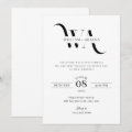 Modern minimalist wedding Invitation | Zazzle