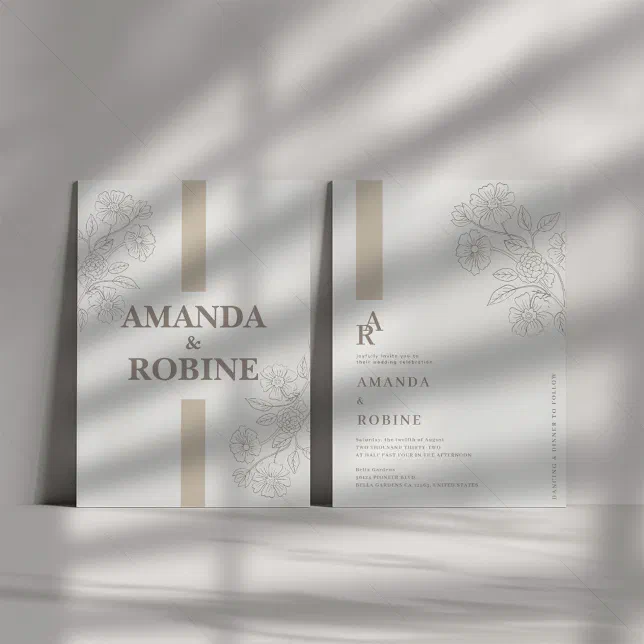Modern Minimalist Wedding Invitation | Zazzle