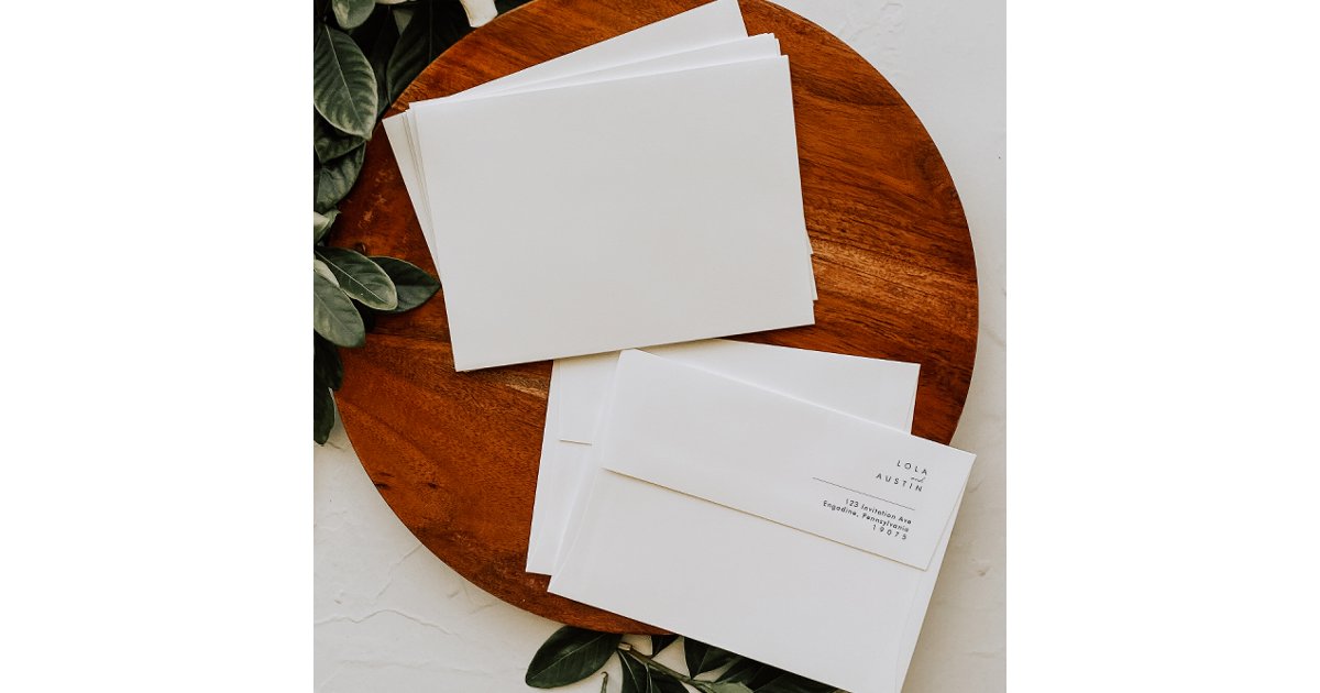 Modern Minimalist Wedding Invitation Envelope | Zazzle