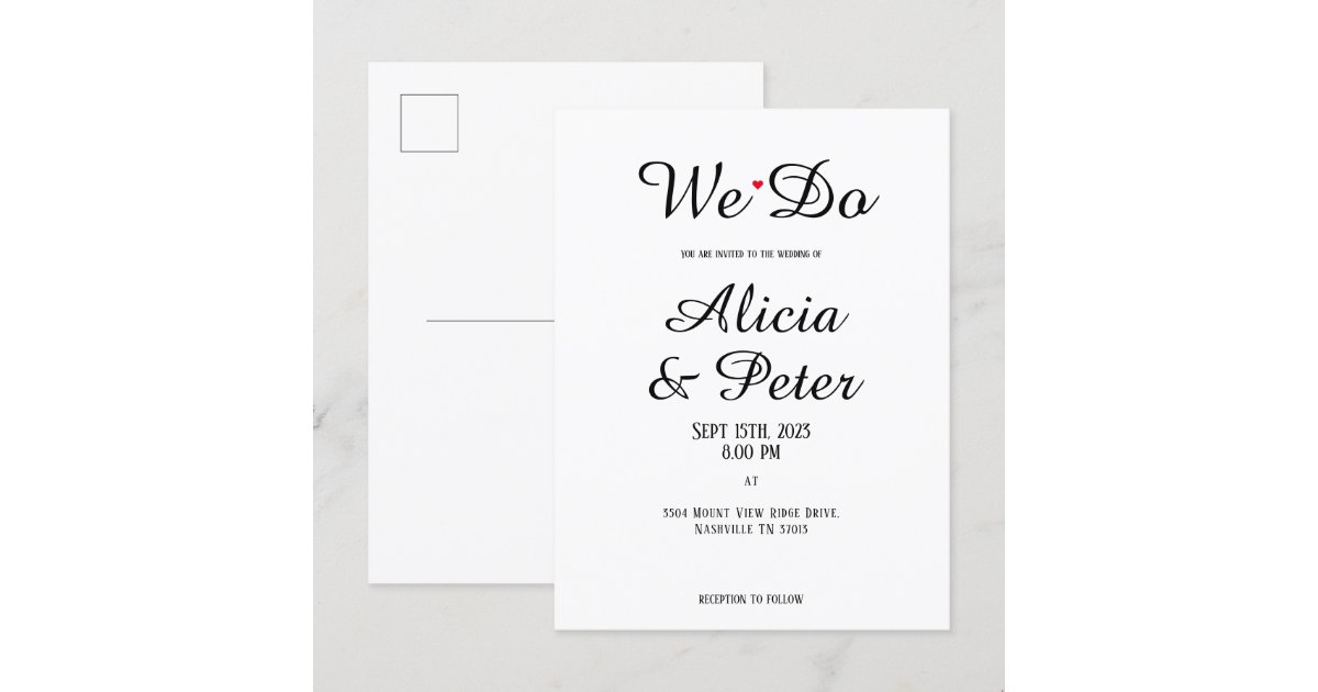 Modern Minimalist Wedding Invitations | Zazzle