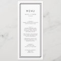 Modern Minimalist Wedding Menu / AVERY Suite | Zazzle