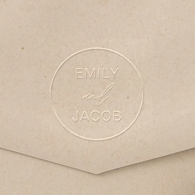Modern Minimalist Wedding Monogram Embosser | Zazzle