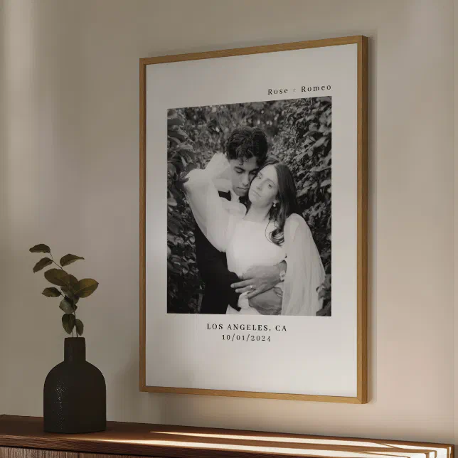 Modern Minimalist Wedding Poster | Zazzle