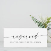 Modern Minimalist Wedding Reserved Sign | Zazzle