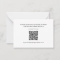 Modern Minimalist Wedding RSVP QR Code Card | Zazzle