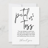 Modern Minimalist Wedding Send Off Petal Toss card | Zazzle