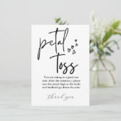 Modern Minimalist Wedding Send Off Petal Toss card | Zazzle
