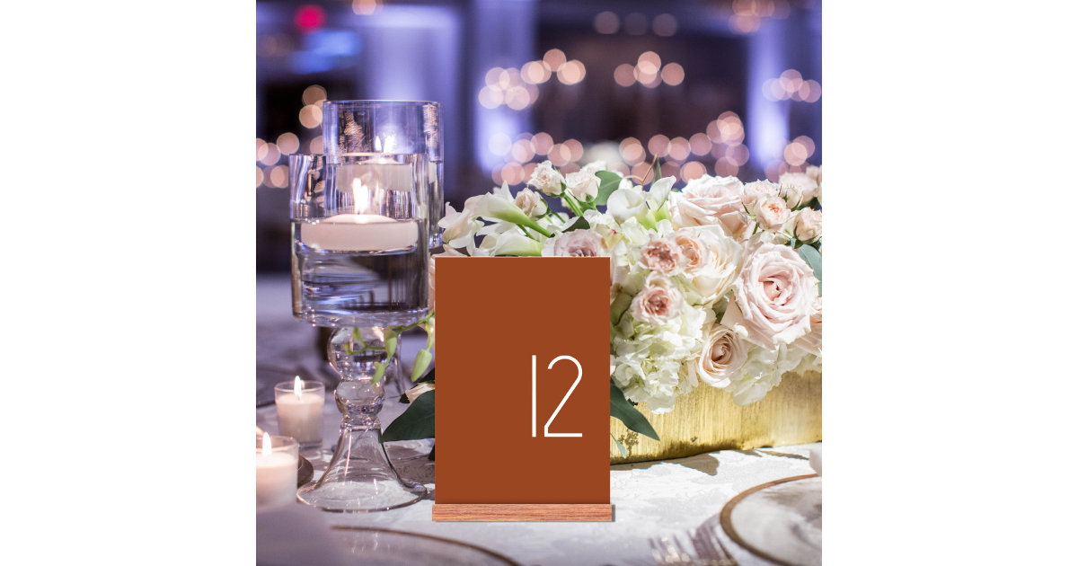 Modern Minimalist Wedding Table Card Number | Zazzle