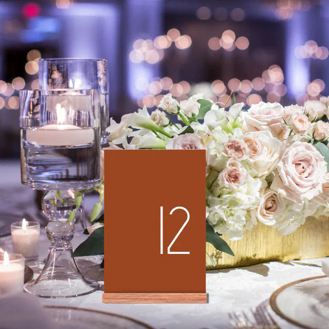 Modern Minimalist Wedding Table Card Number | Zazzle