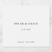 Modern Minimalist Wedding Typography Liquor Bottle Label | Zazzle