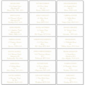 Modern Minimalist | White Gold guest address label | Zazzle