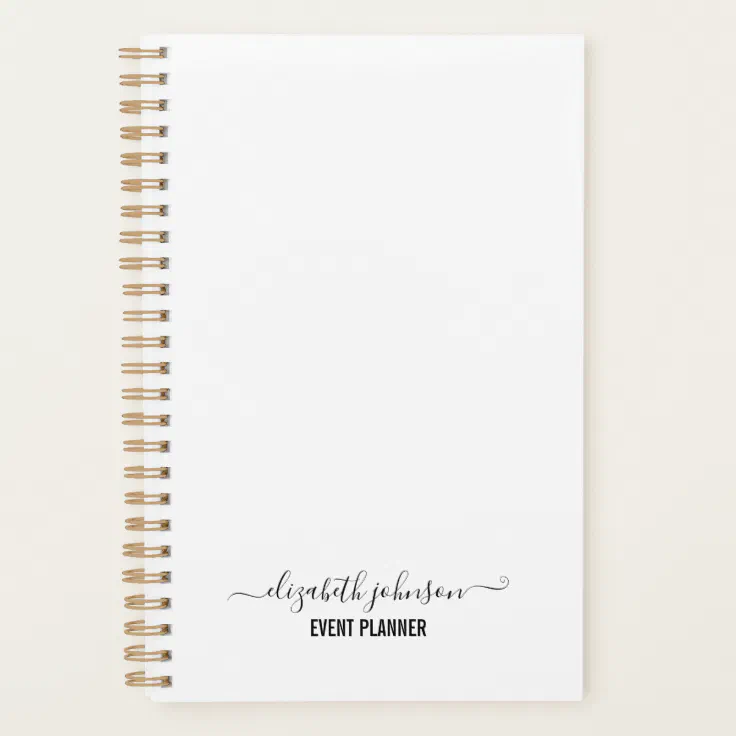 Modern Minimalist White Planner | Zazzle