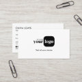 Modern Minimalist Your Logo Business Card | Zazzle