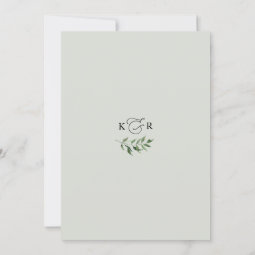 Modern Minimalistic Greenery Wedding Invitation | Zazzle