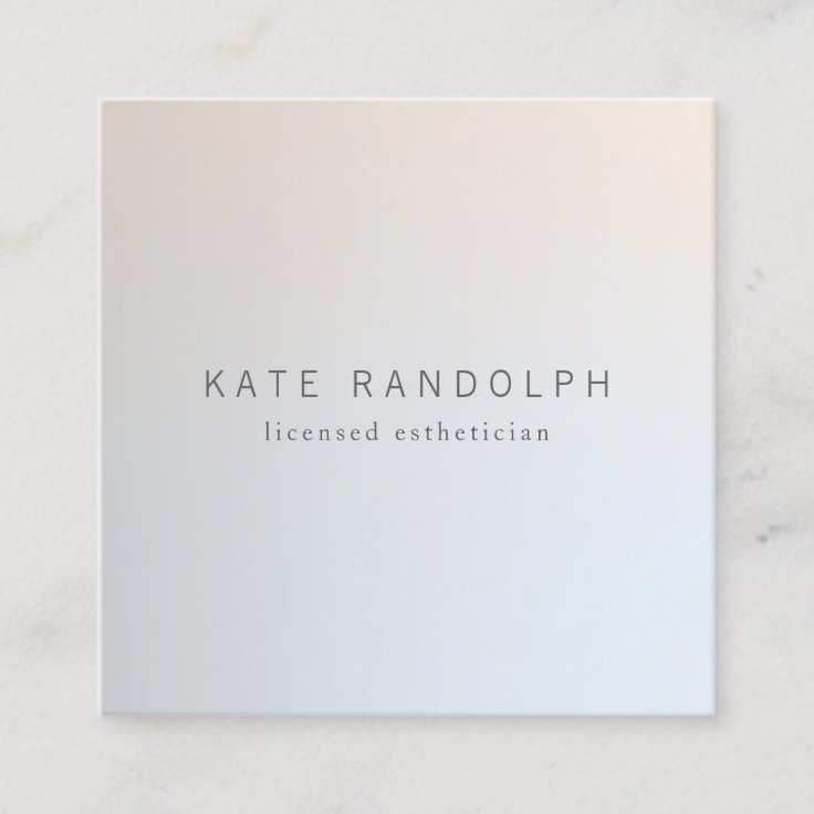 Modern Minimalistic Professional Silver Square Square Business Card ...