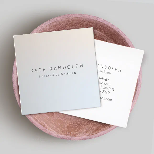 Modern Minimalistic Professional Silver Square Square Business Card ...